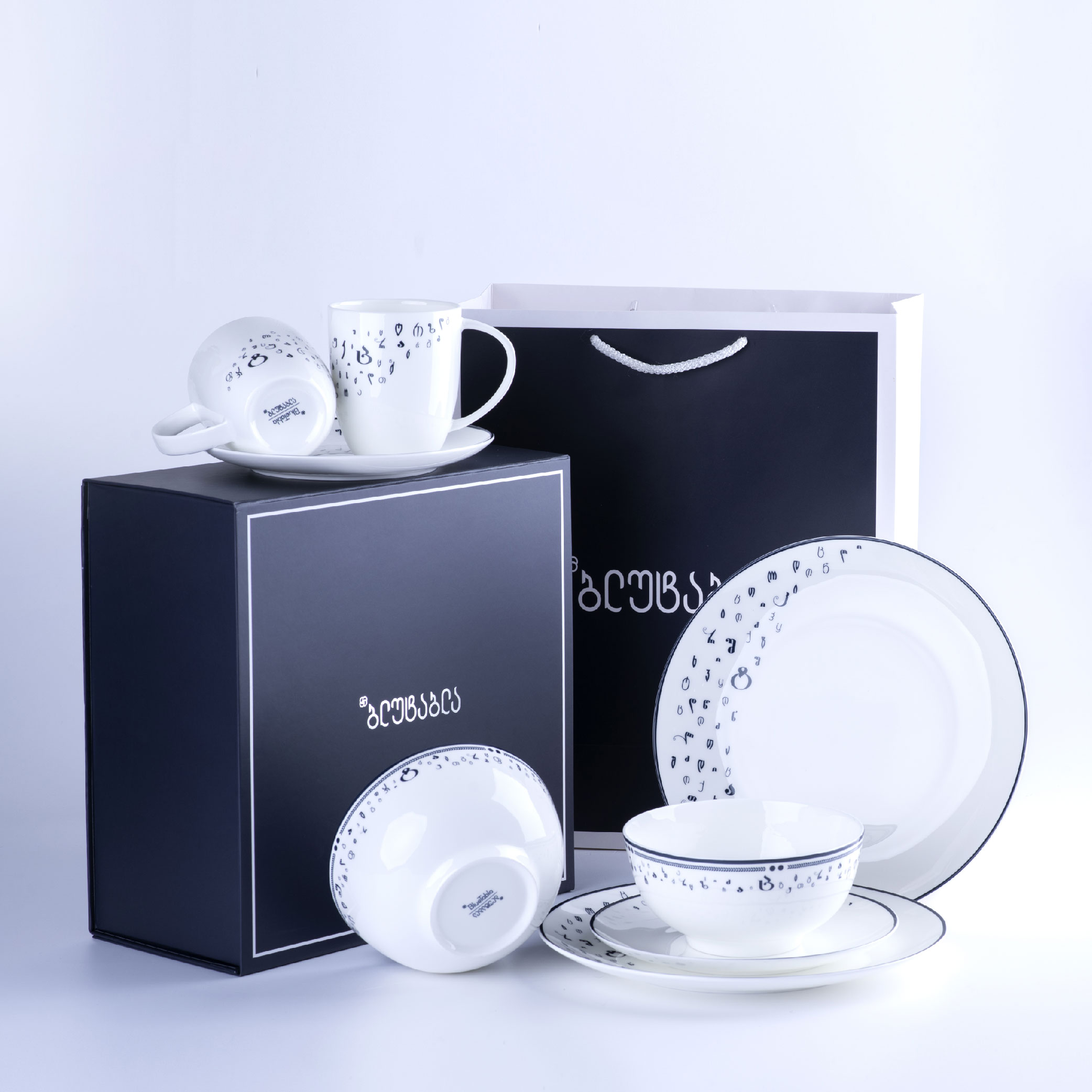 Set (8pcs) - Meidani - Porcelain - BlueTabla