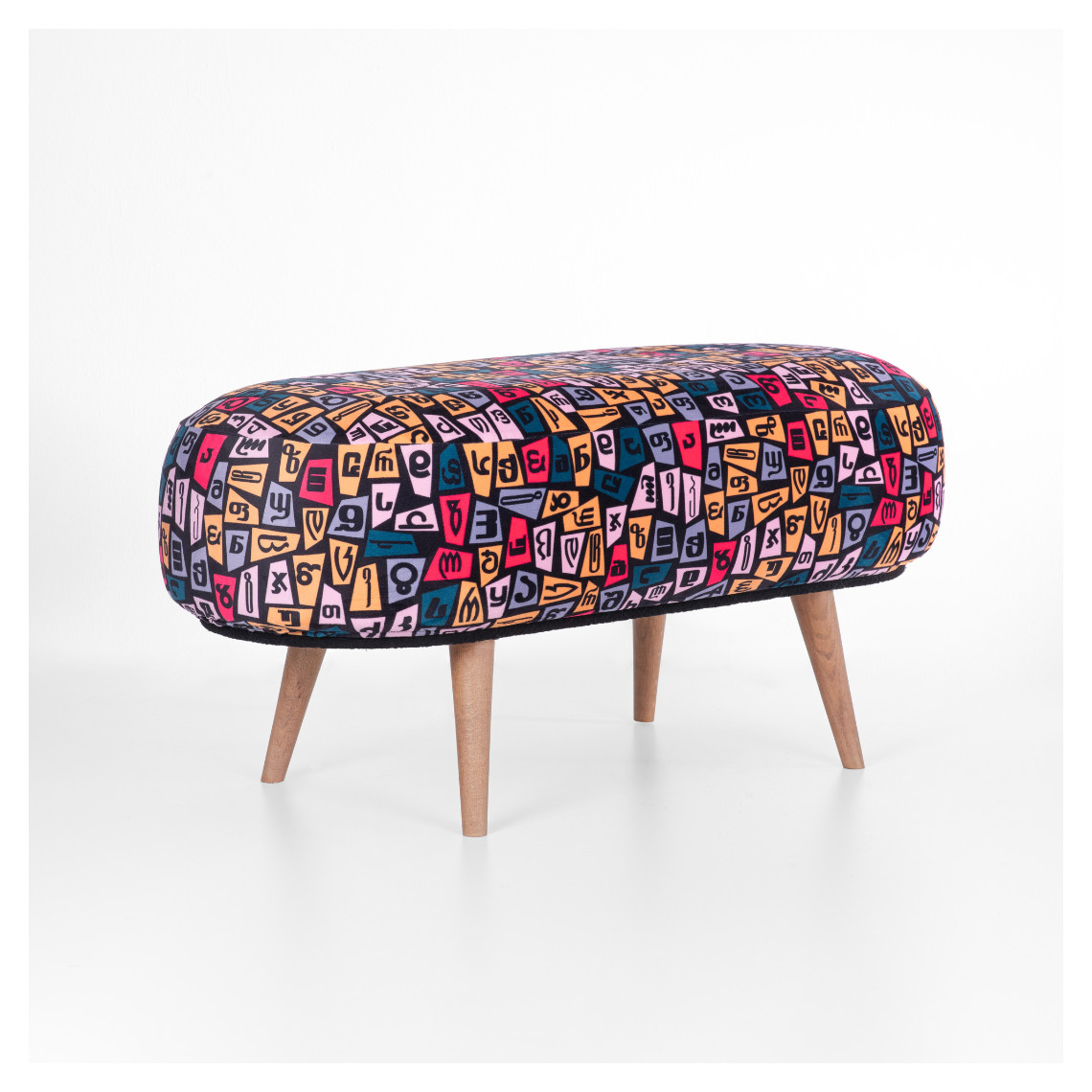 Bench and Pouf :: Bench - Alphabet - Vibrant